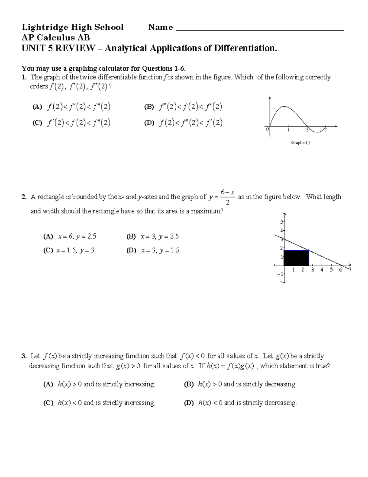 Calculus 5 - Optimization Techniques and Problem Set - Studocu