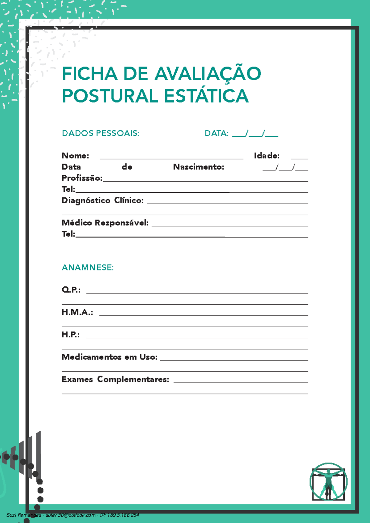 Ficha Avaliação Postural Estática - Marlon Bluner - FICHA DE AVALIAÇÃO ...