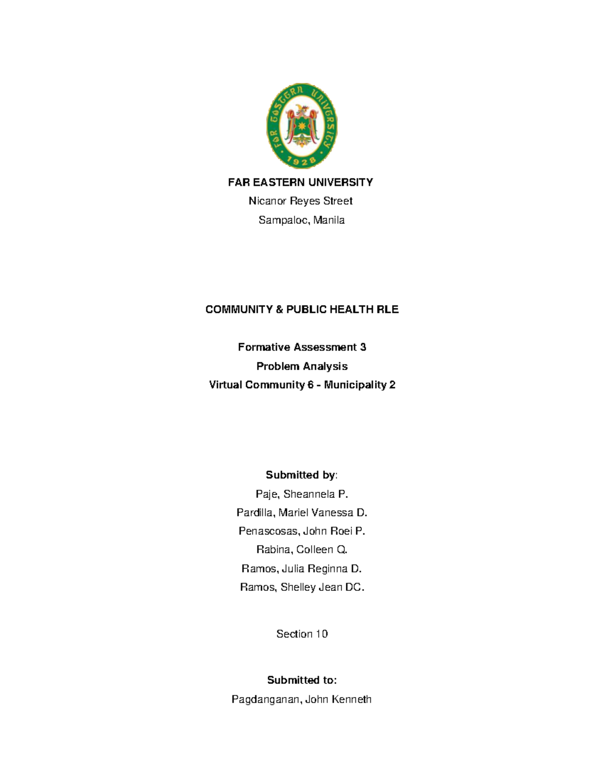 CPH Final FA3 WP Group 6 - Respiratory Infection Analysis in Mun. 2 ...