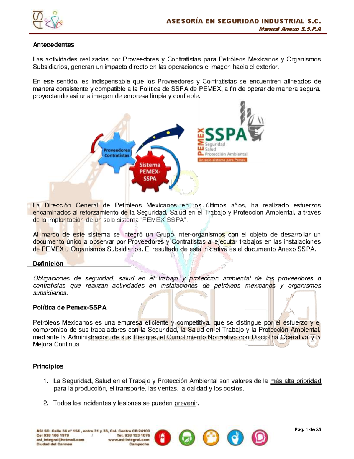 Manual Anexo S.S.P.A: Directrices de Seguridad y Salud en PEMEX - Studocu