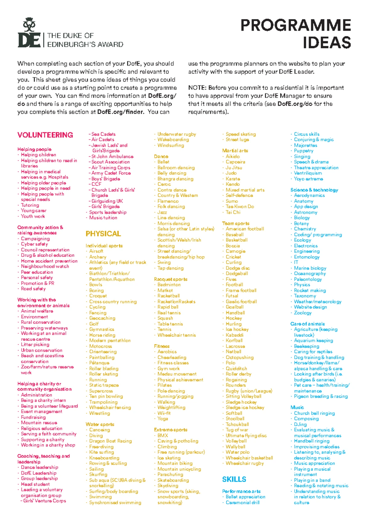 Activity Log - Volunteering - VOLUNTEERING SECTION ACTIVITY LOG NAME: LEVEL (Bronze, Silver or ...