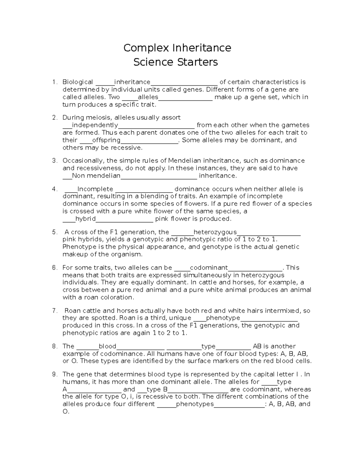 Daniella Jimenez - Complex Inheritance Overview and Key Concepts - Studocu