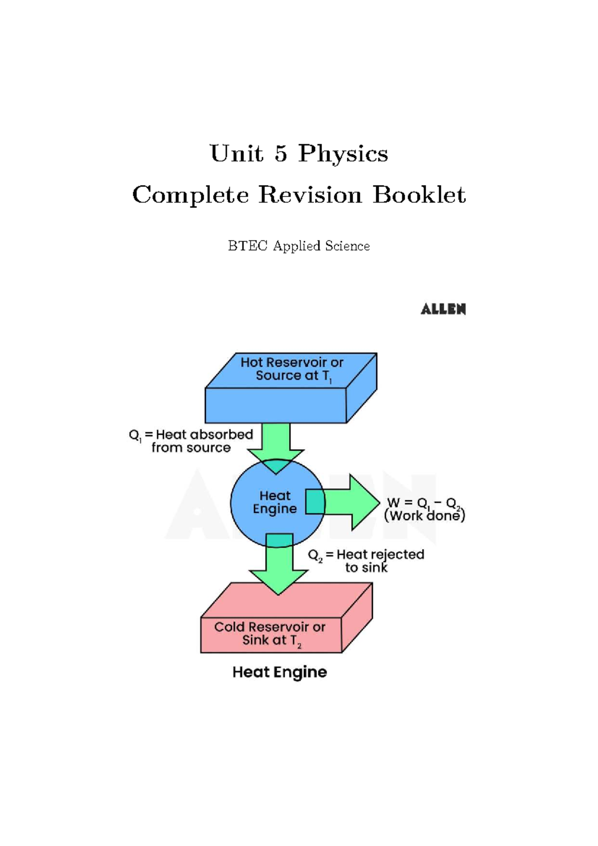 BTEC Applied Science Unit 5 Physics Complete Revision Guide - Studocu