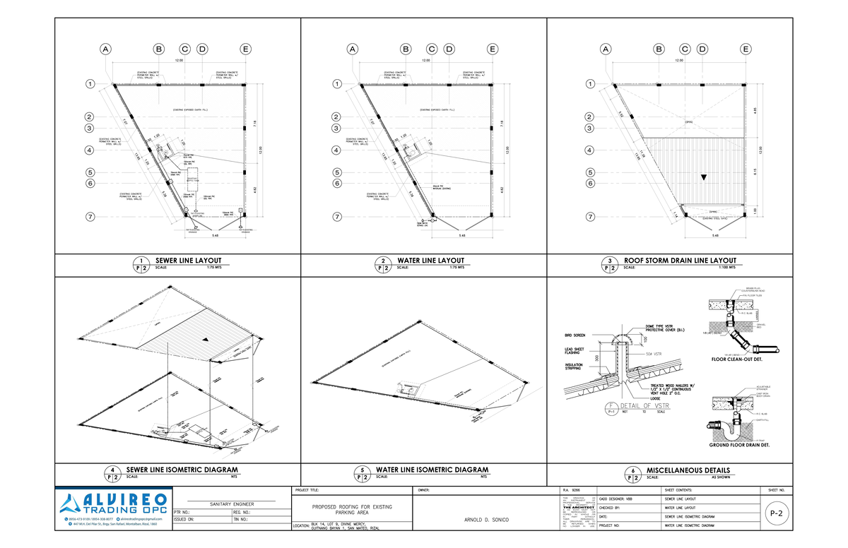 P-2 - Sample Plans for Sewer and Water Line Layouts - Studocu
