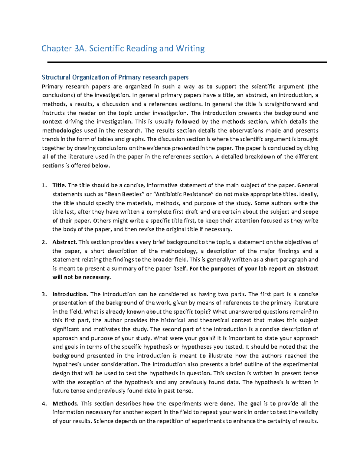 BISC 120 lab manual method fall2024 - Chapter 3A. Scientific Reading ...