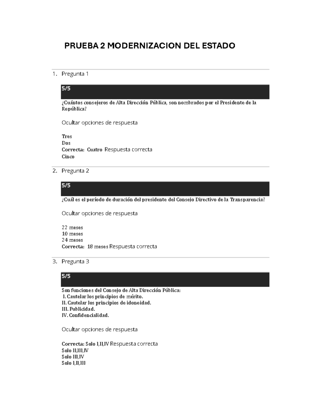 PRUEBA 2 MODERNIZACION E INNOVACION DEL ESTADO: Ejemplos y Respuestas - Studocu