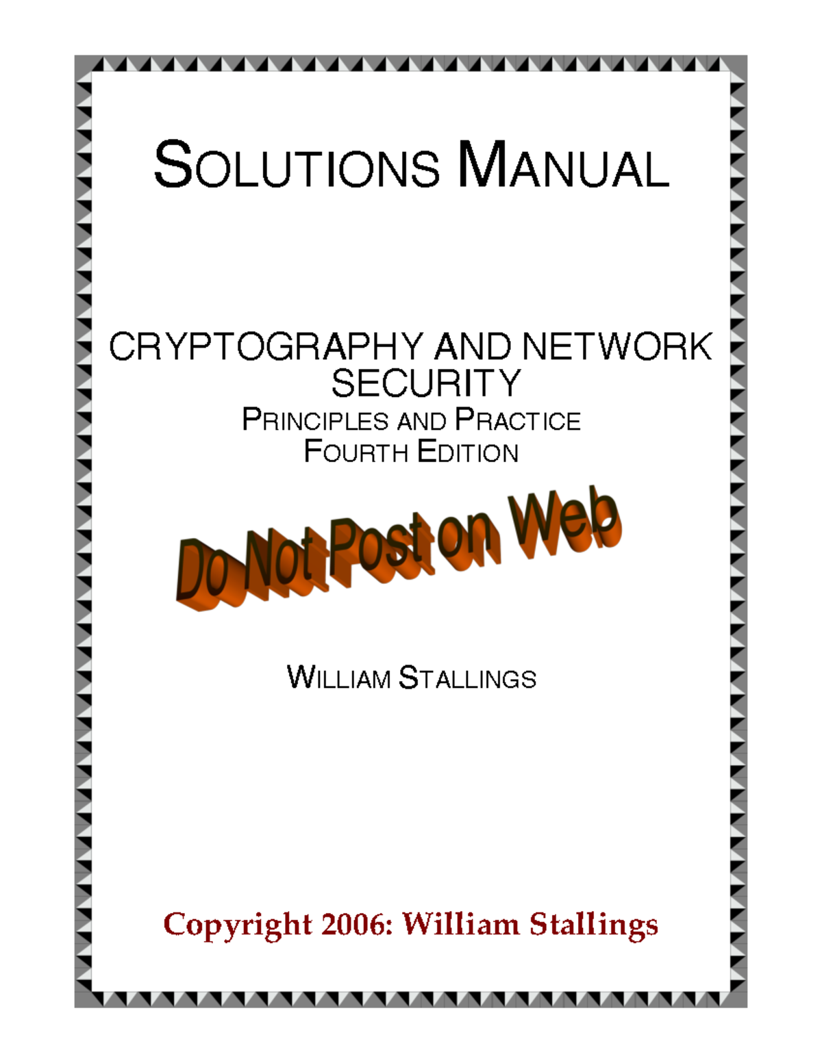 Cryptography & Network Security Solutions Manual (CS 101) - Studocu