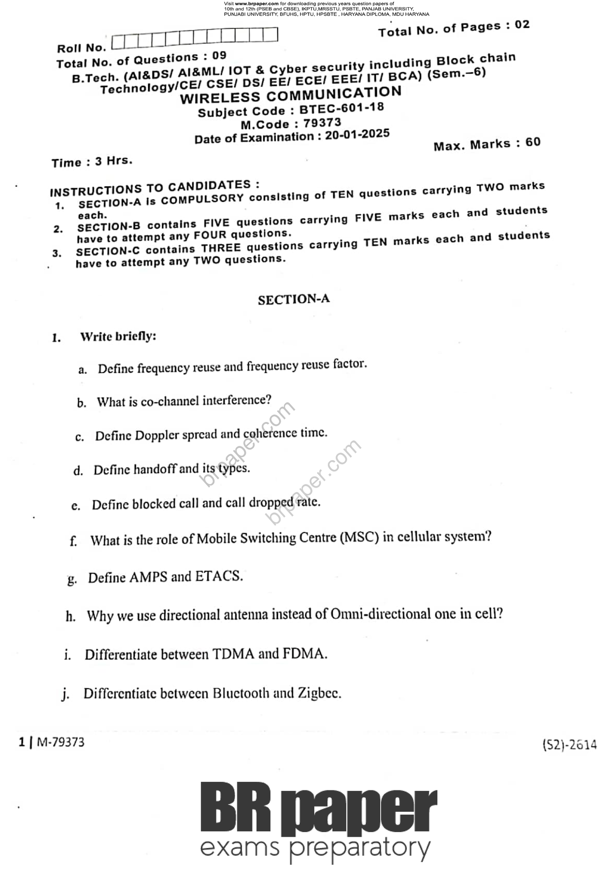 WC(6th)Dec2025 - ECE WC 601-18 - Wireless Communication - brpaper ...