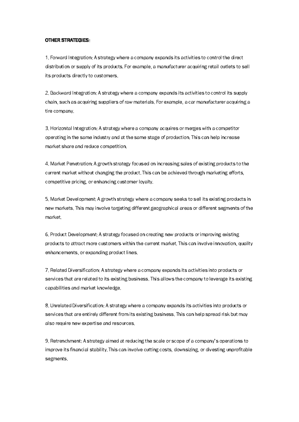 SMT 101 - Summary of Other Strategic Management Approaches - Studocu