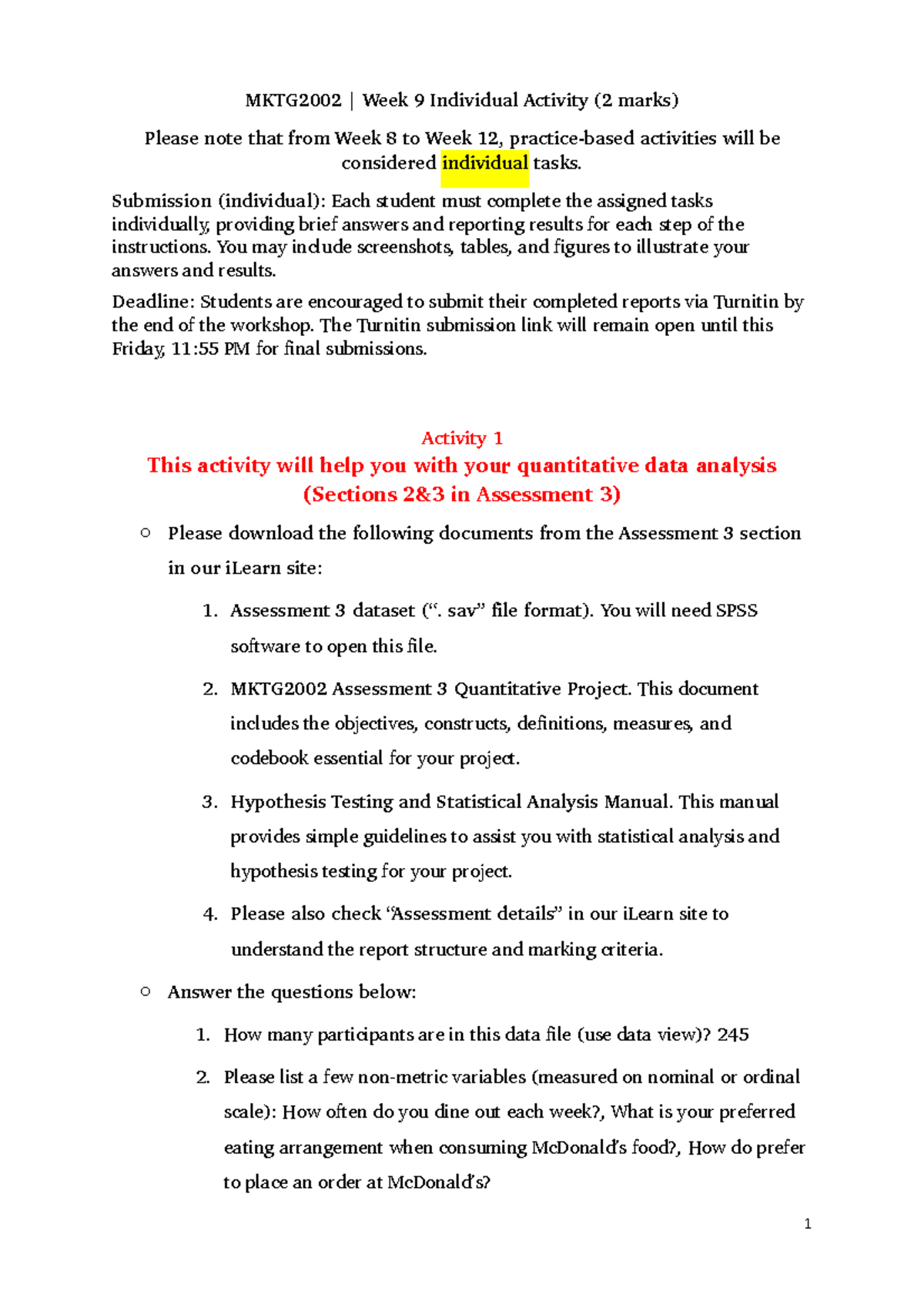 MKTG2002 - Week 9 Individual Activity Submission Guidelines (2024 S2 ...