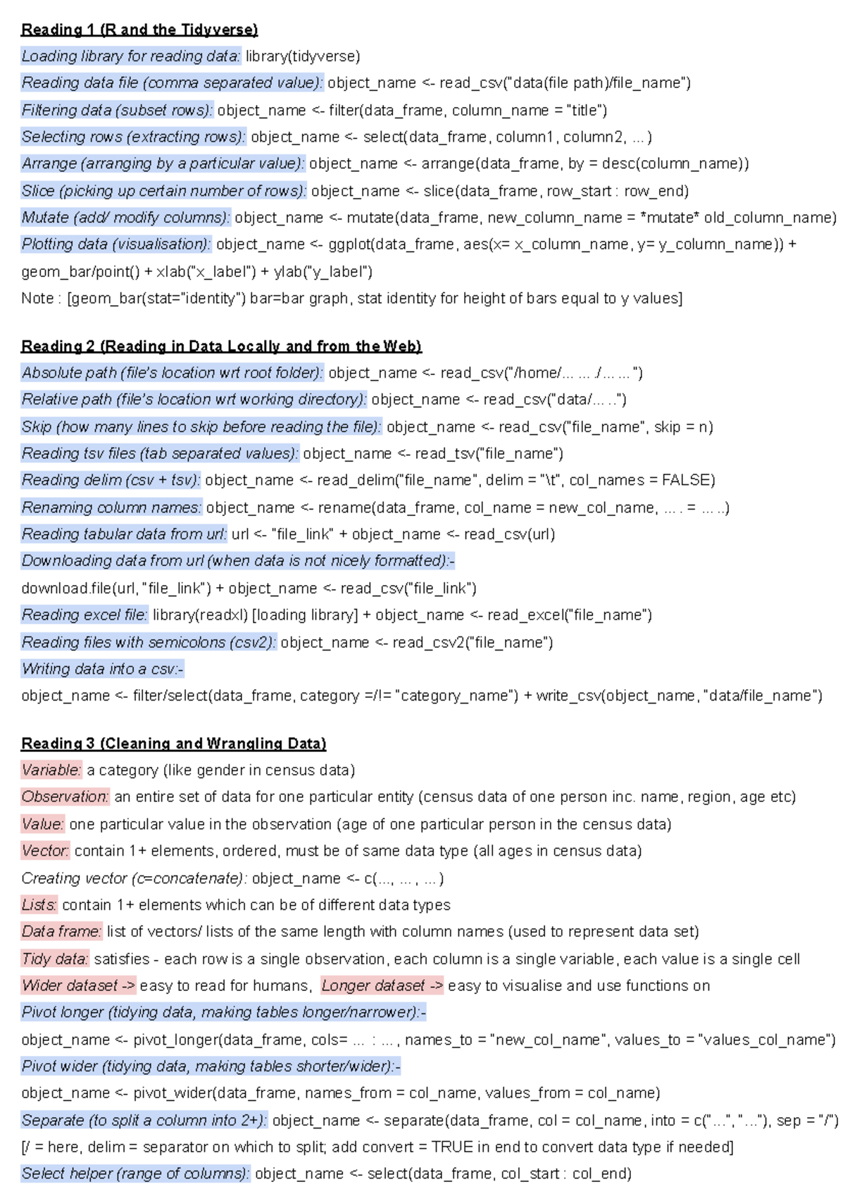 Dsci - Functions and Data Manipulation Techniques (Midterm Review) - Studocu