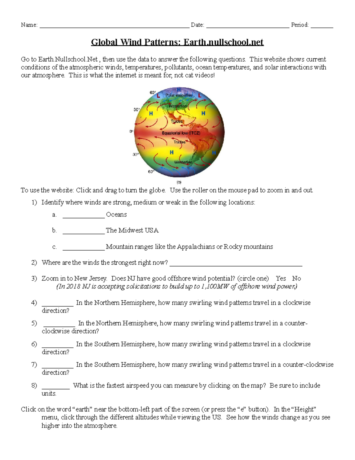 Global Wind Patterns - Name ...