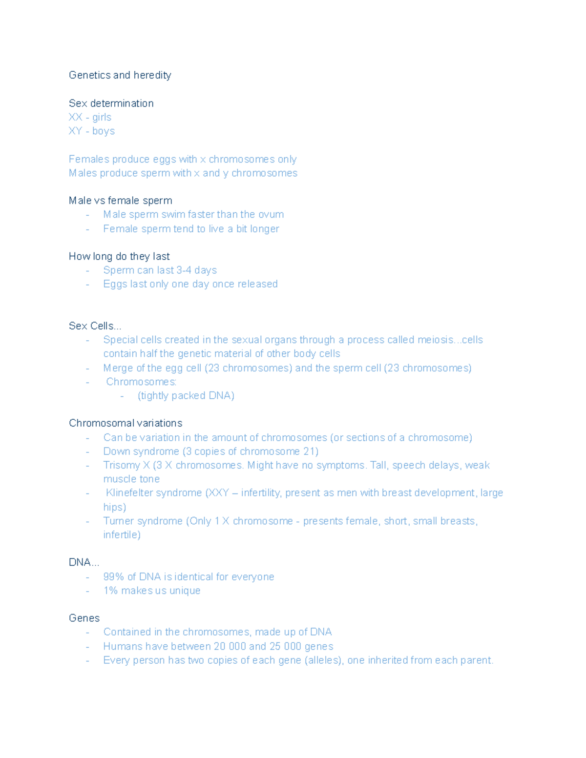 Genetics and Heredity: Key Concepts and Problems - Studocu