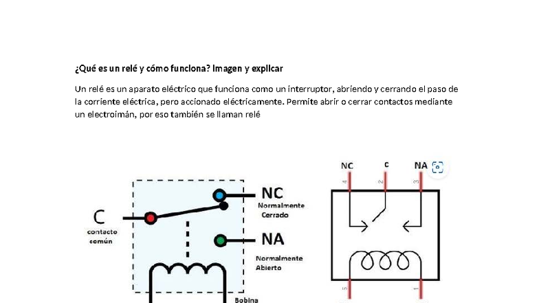 Qué es un relé y su funcionamiento en circuitos eléctricos - Studocu