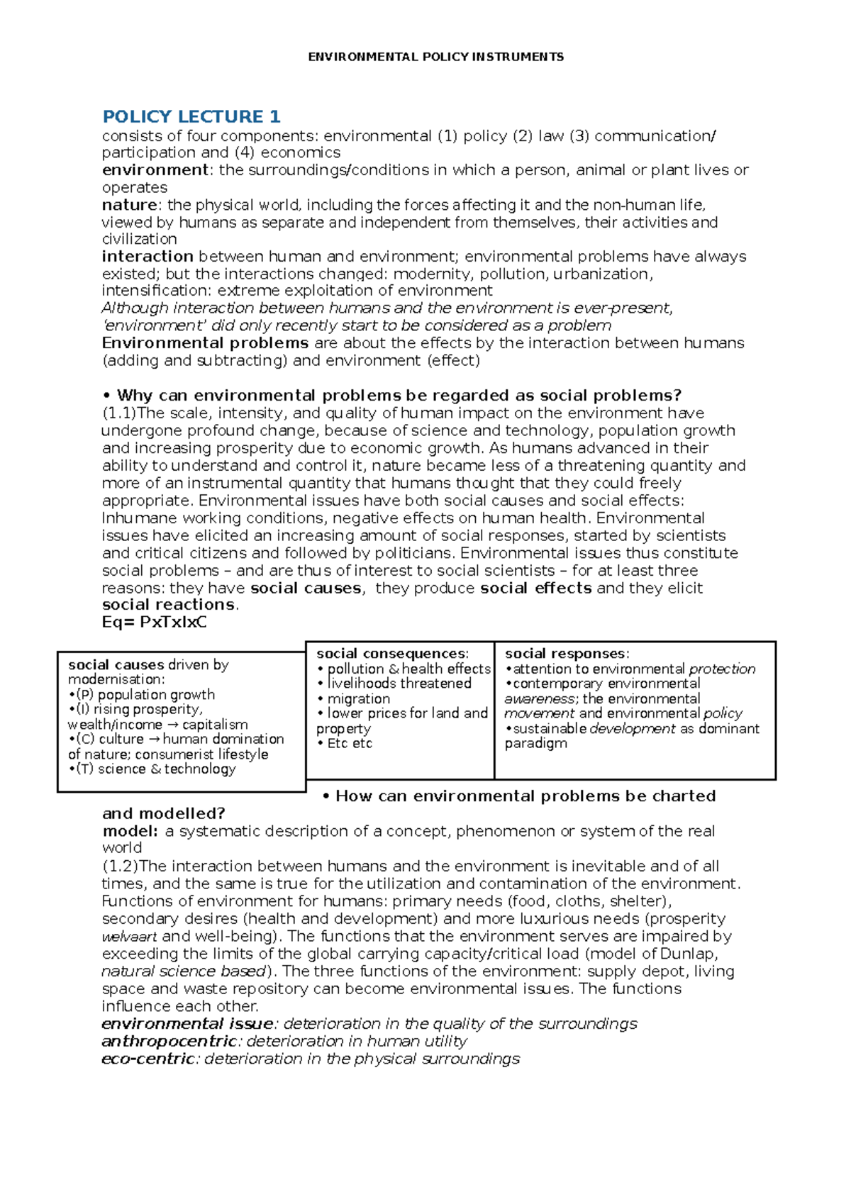 Environmental Policy Instruments: Key Concepts and Legal Frameworks ...