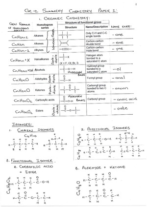Chemistry - Grade: 12 - Further Education and Training - Studocu