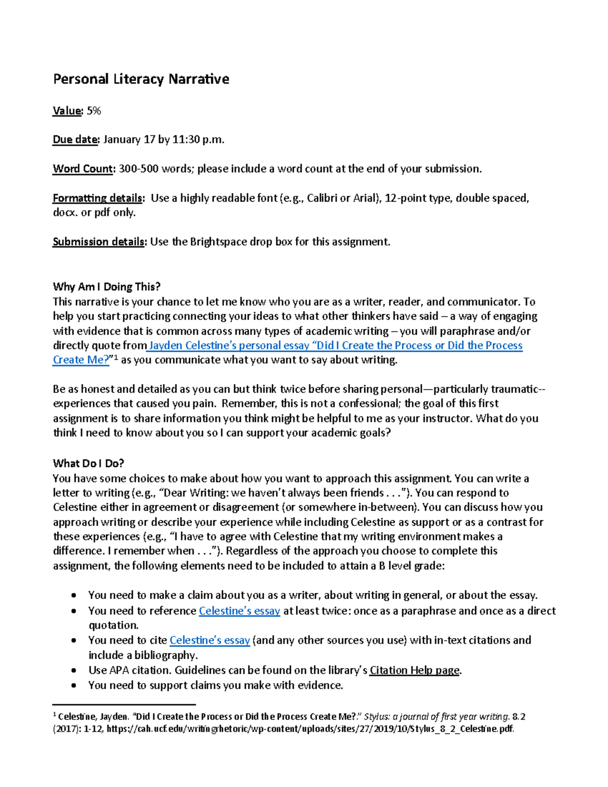 Personal Literacy Narrative 2025 Spring - Personal Literacy Narra0ve ...