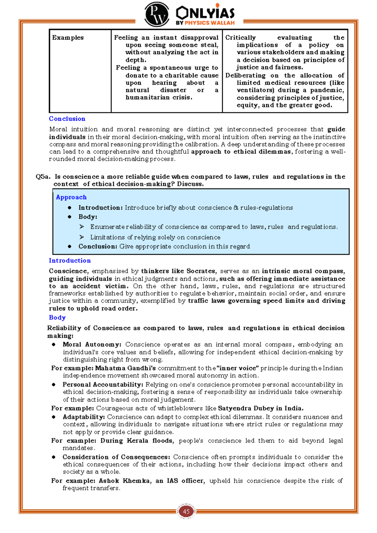 Conscience and Ethical Decision-Making: A Comprehensive Analysis - Studocu