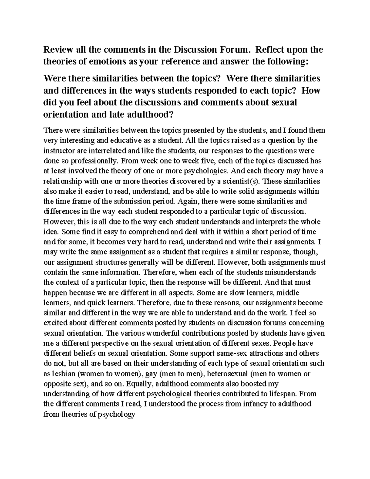 Learning Journal 5: Reflections on Emotions & Student Responses in ...
