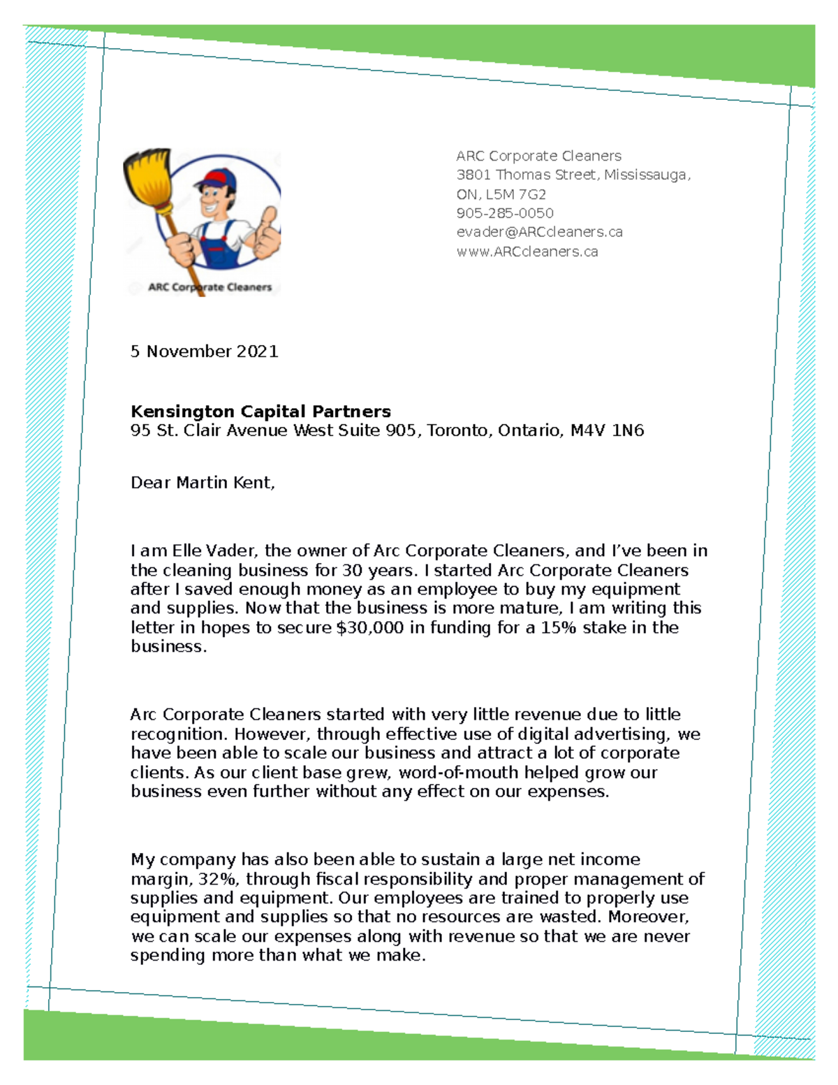 BAF 3M1 CPT - Professional Business Letter Template for Funding - Studocu