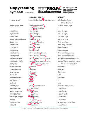 Copy Reading Fact Sheet 3 - COPYREADING AND HEADLINE WRITING Directions ...