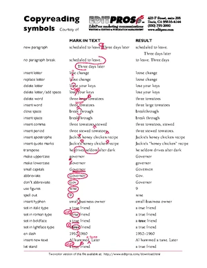 Copy Reading Fact Sheet 3 - COPYREADING AND HEADLINE WRITING Directions ...