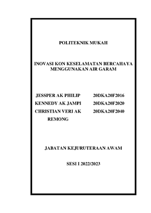 Traverse report - DCC20063| ENGINEERING SURVEY FIELDWORK PRACTICAL |DKA ...