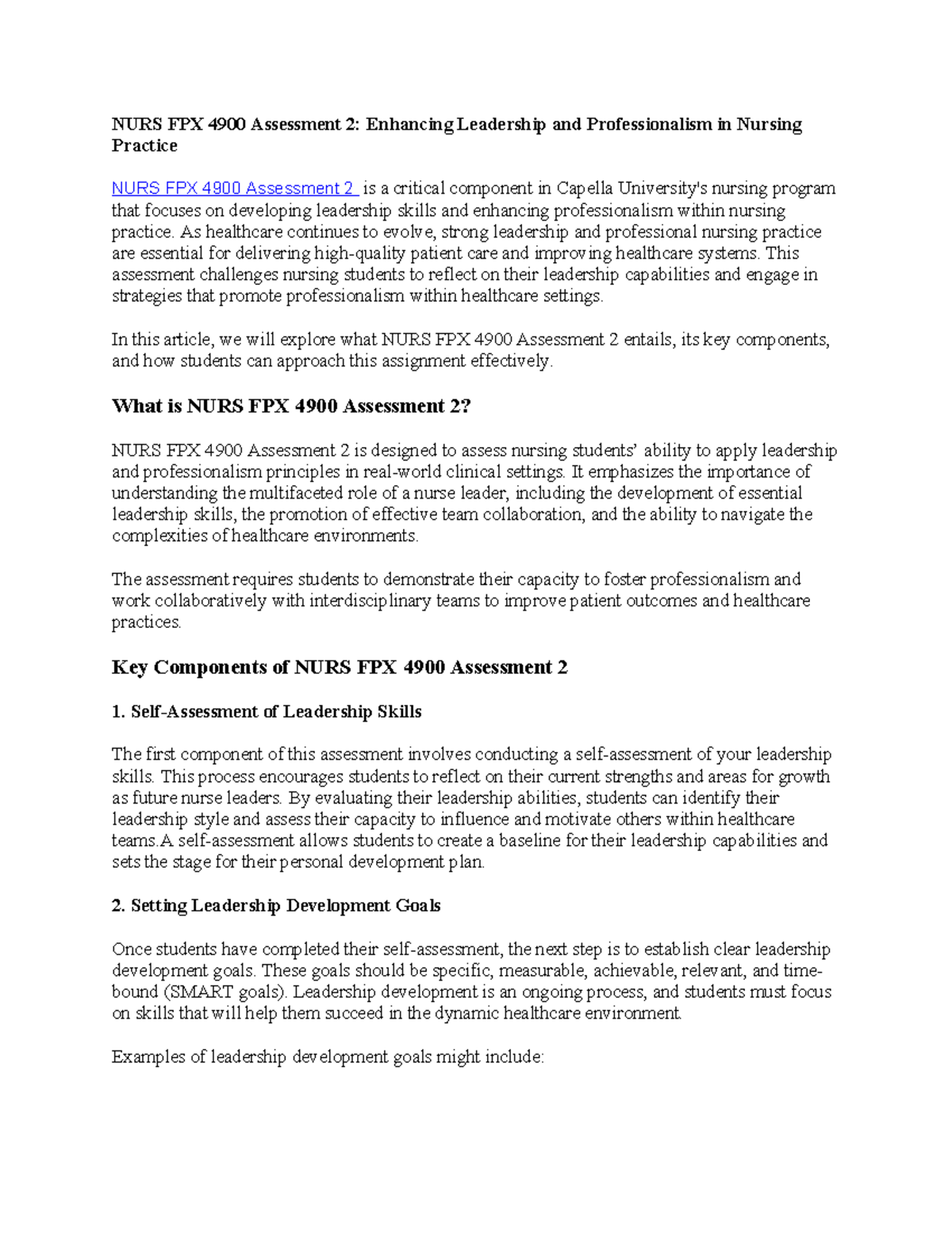 17 NURS FPX 4900 Assessment 2 - NURS FPX 4900 Assessment 2: Enhancing ...