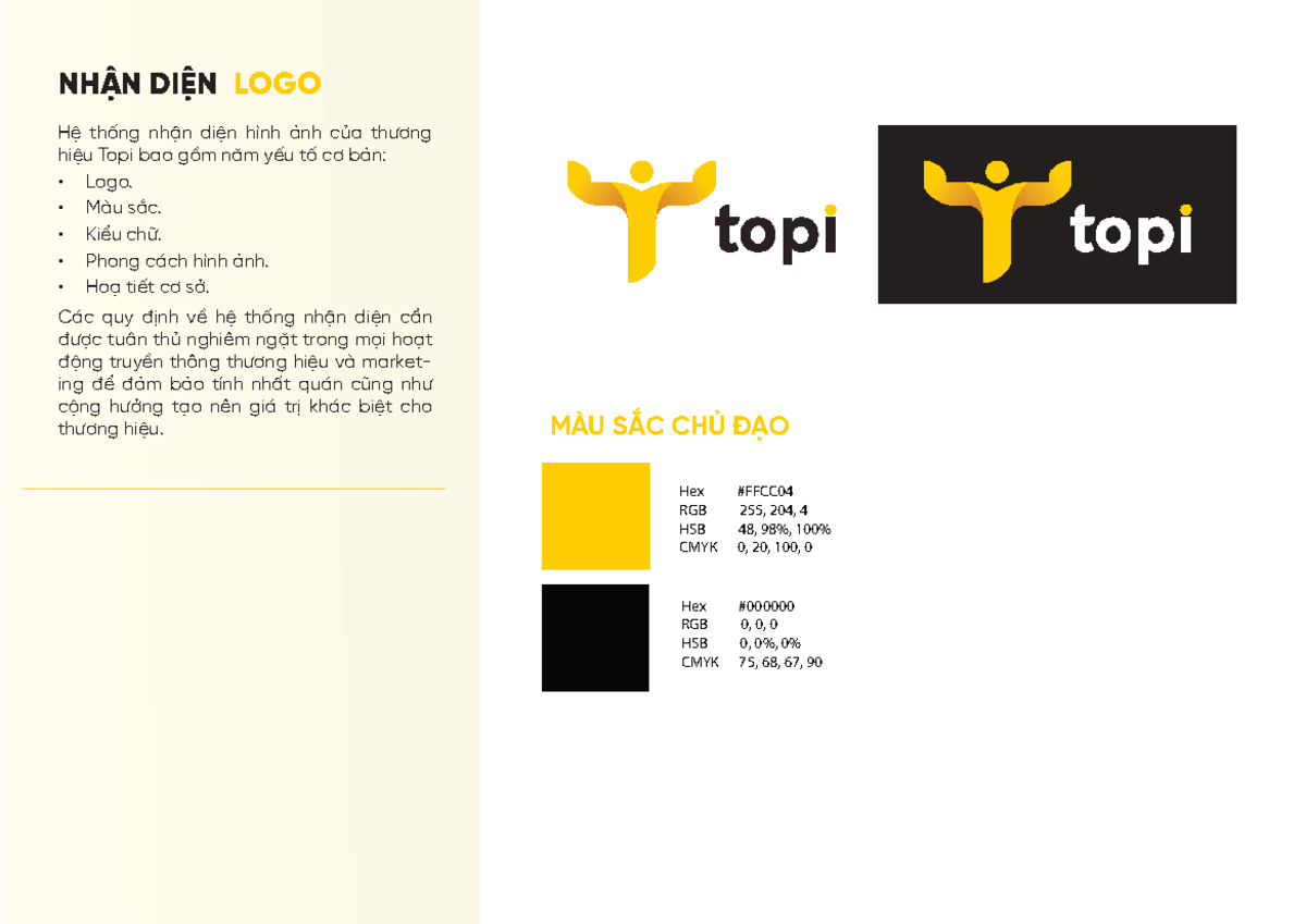 Hướng Dẫn Nhận Diện Thương Hiệu TOPI: Logo và Màu Sắc - Studocu