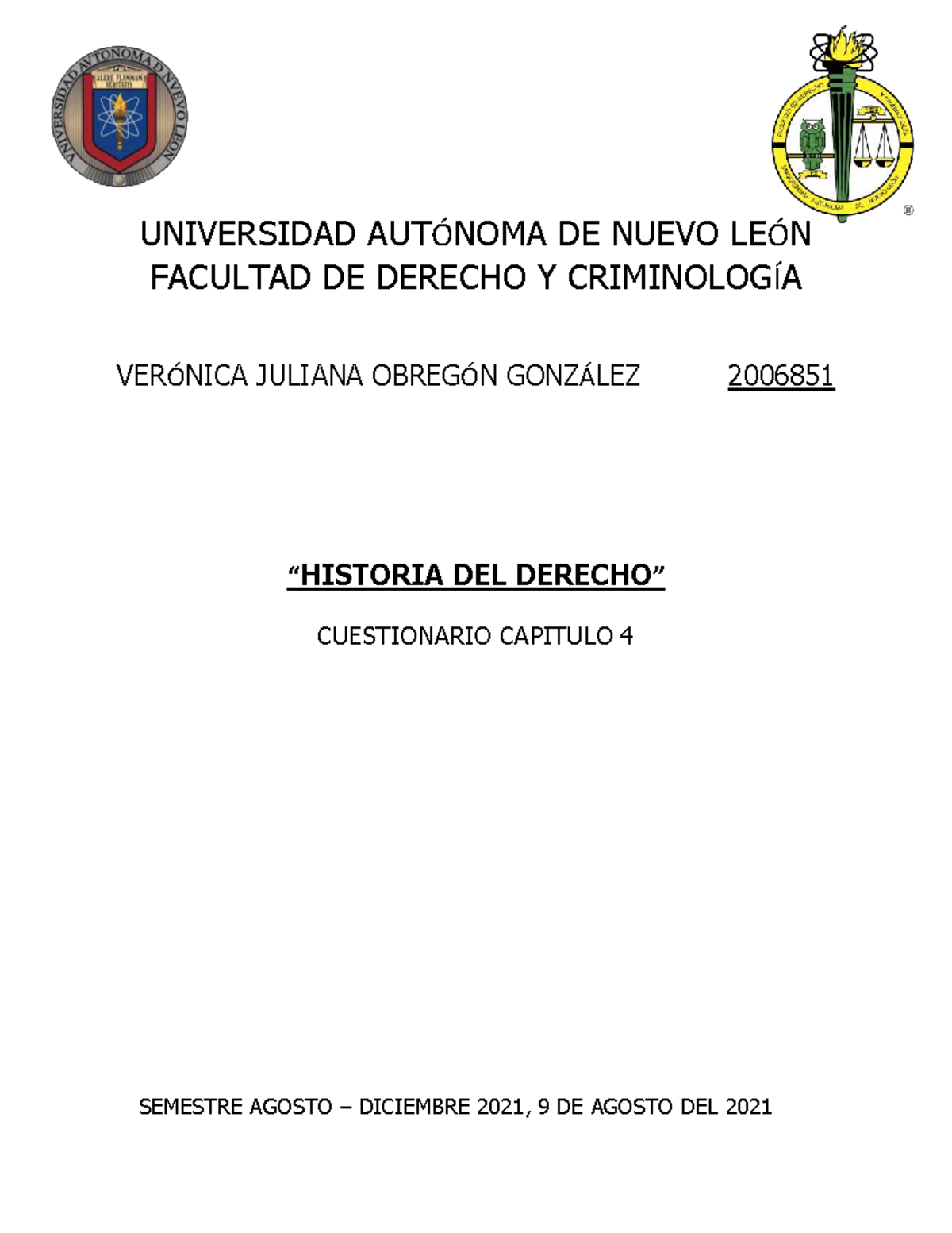 VJOG HD C4 - Cuestionario sobre la historia del derecho - Historia Del ...