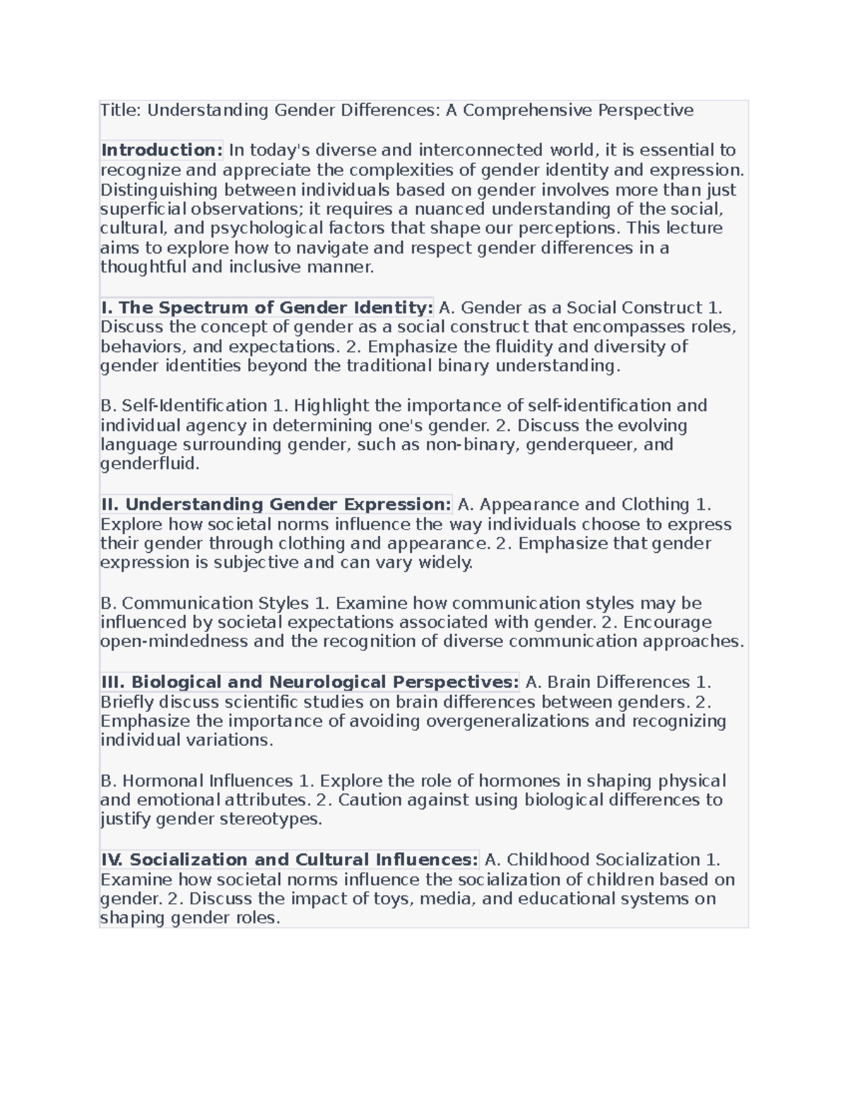 F - guysandgirls - Title: Understanding Gender Differences: A ...