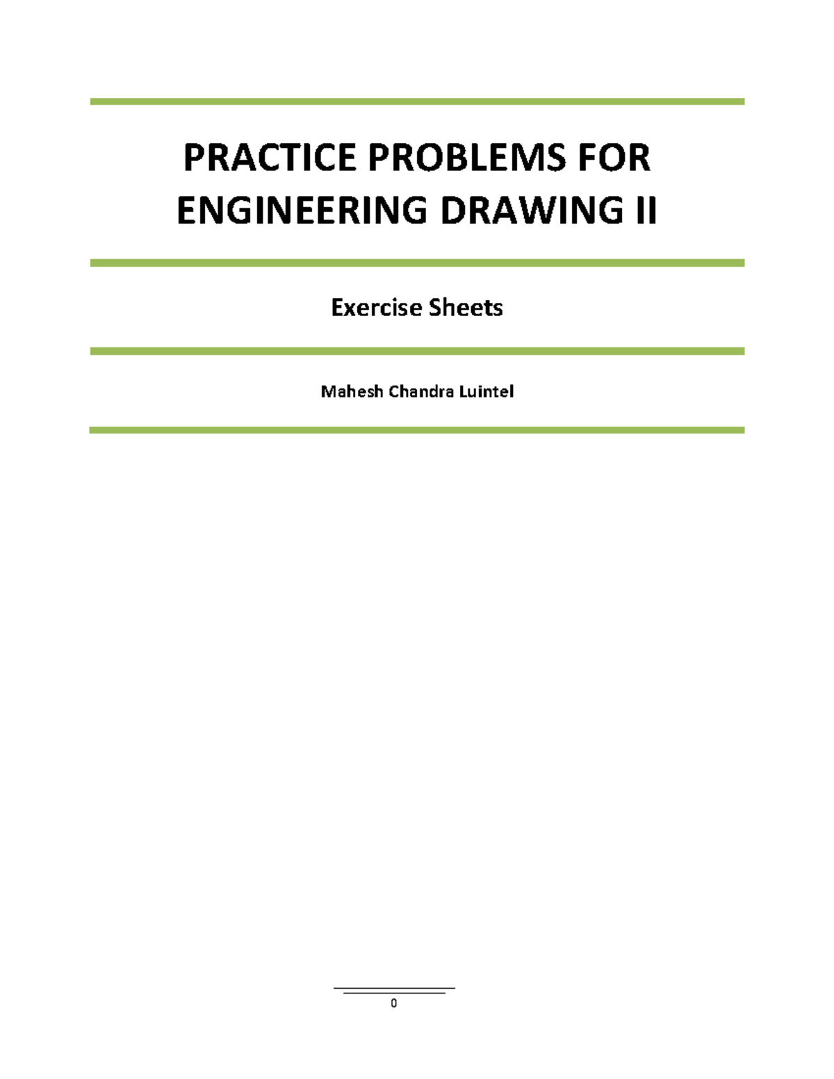 Practice Problems for Engineering Drawing II - Exercise Sheets - Studocu