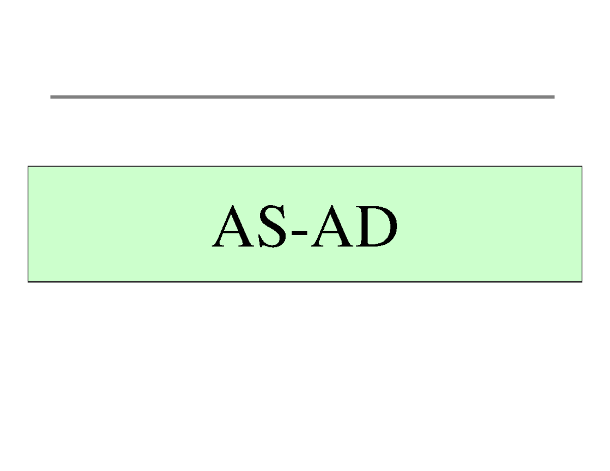 AD-AS Model Lecture 13: Understanding Aggregate Demand Curve Dynamics ...