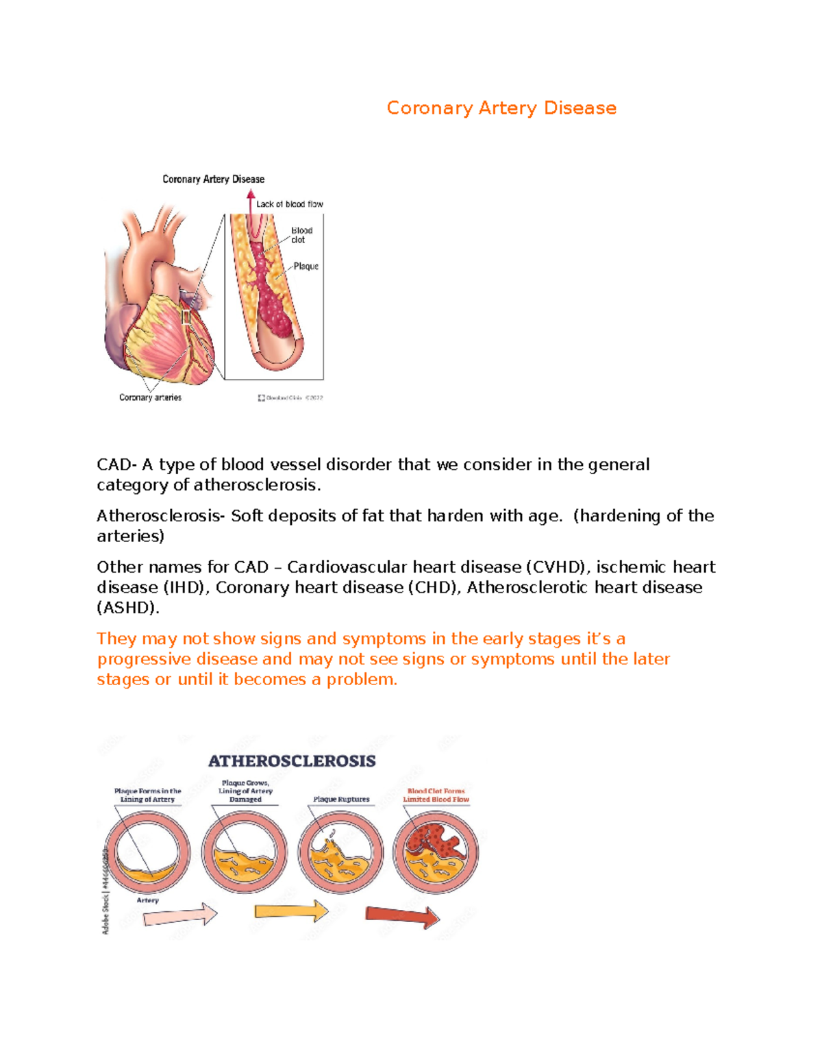 Exam1 - Nur 245 Coronary Artery Disease Study Guide - Studocu