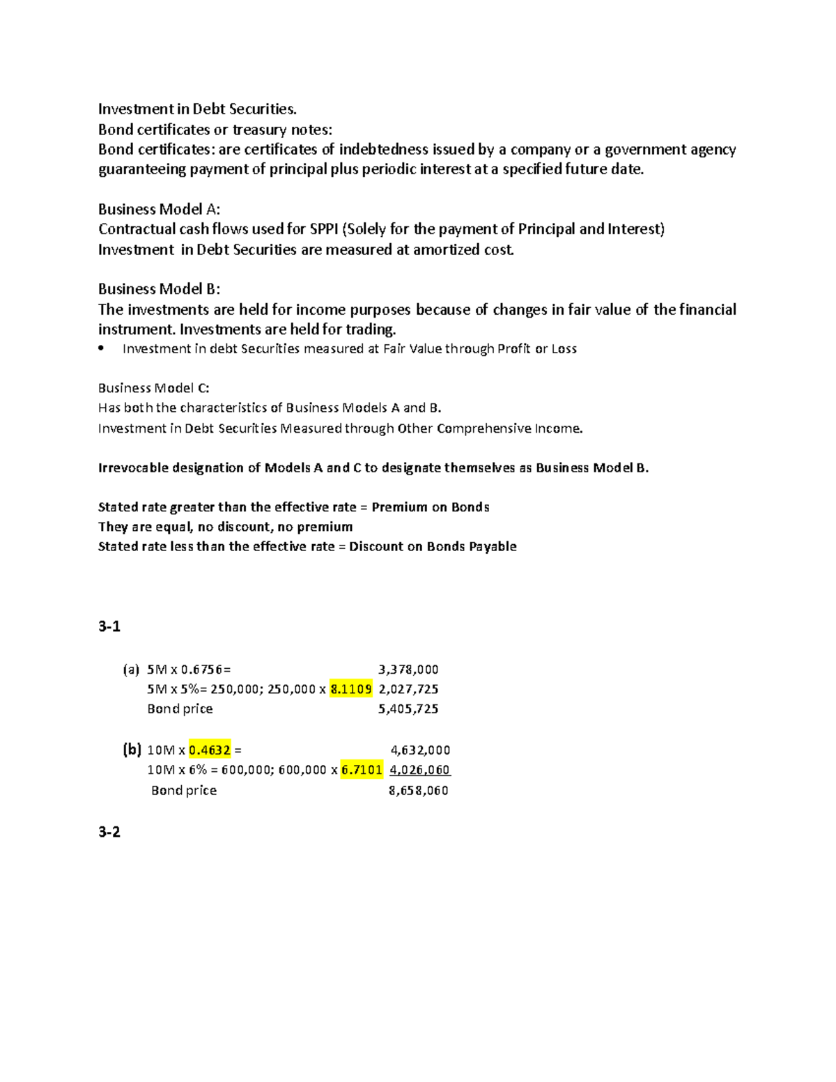 4 17 Recorded Session Investment in Debt - Investment in Debt ...