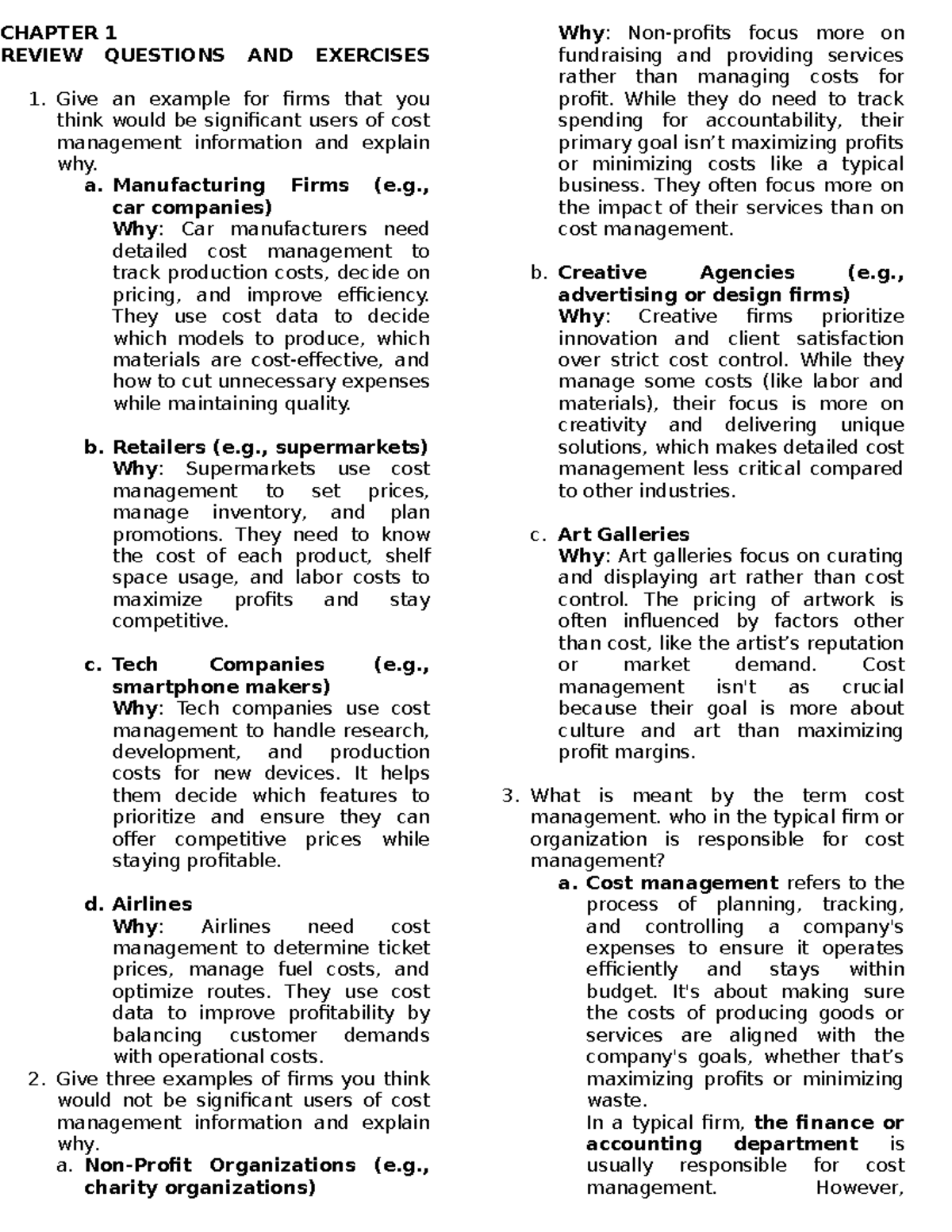 Chapter 1 - Cost Management Insights: Strategic Applications & Examples ...