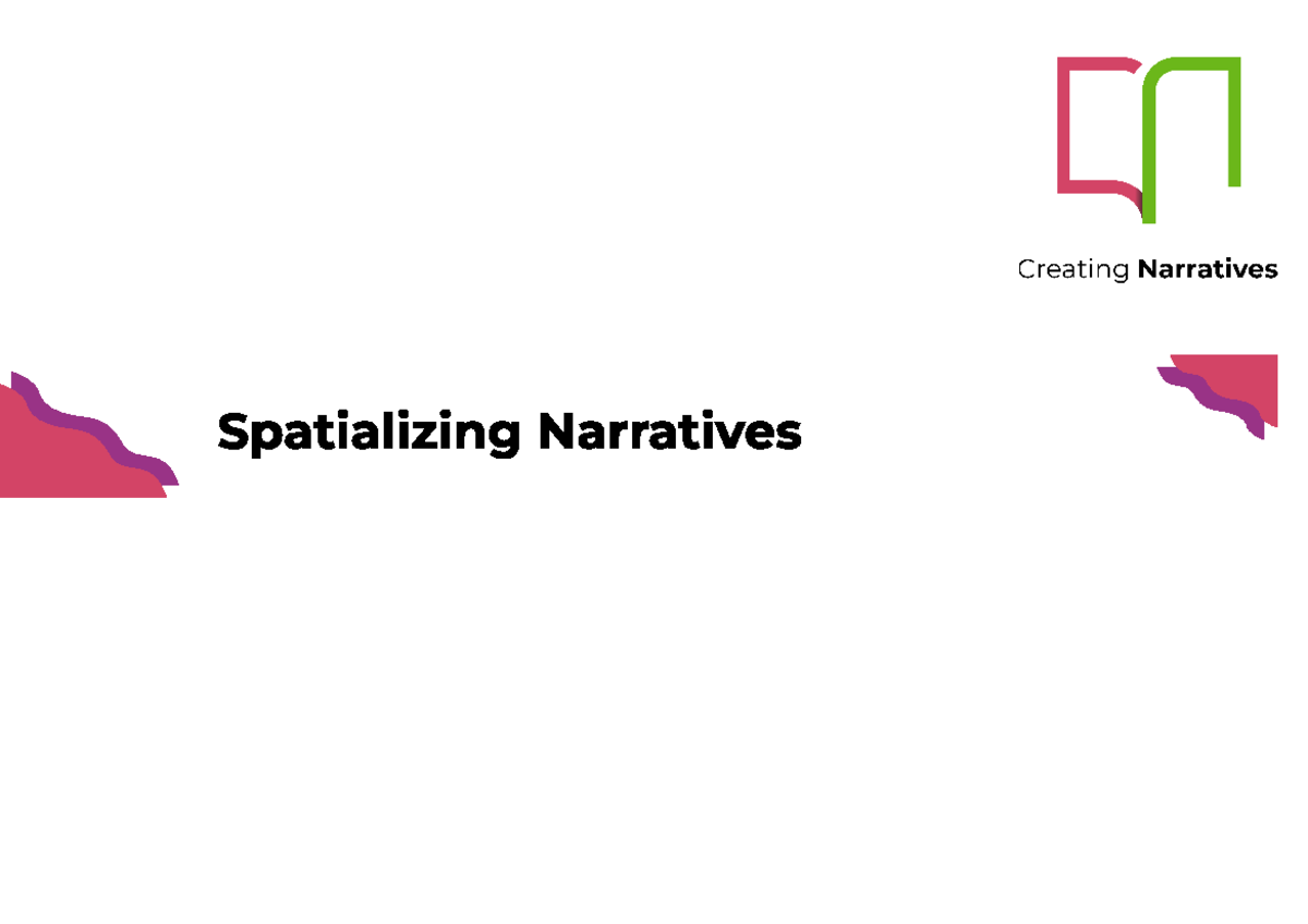 CDE2000 Lesson on Spatial Narratives in 2D Design Techniques - Studocu
