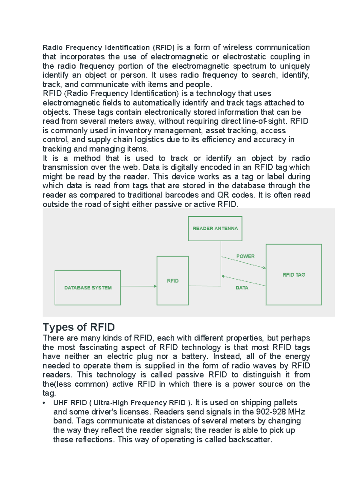 Unit 2 - RFID Technology Overview and Applications Notes - Studocu