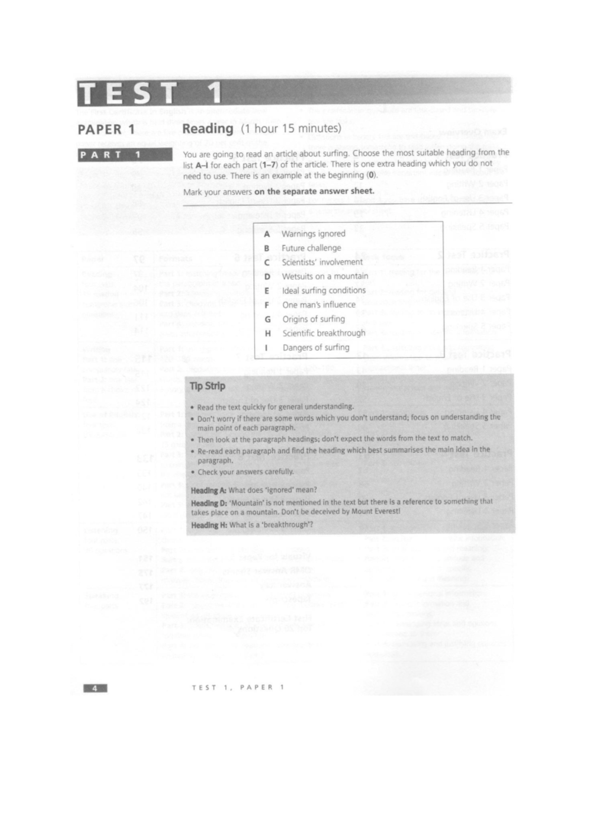FCE Sample Reading Test Set: Tips & Strategies for Success - Studocu