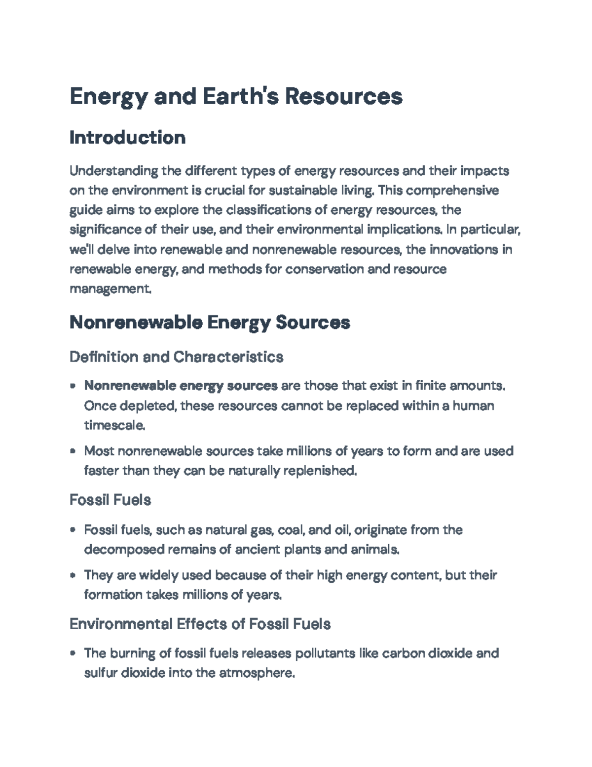 Understanding Energy Resources and Their Environmental Impacts - Energy ...
