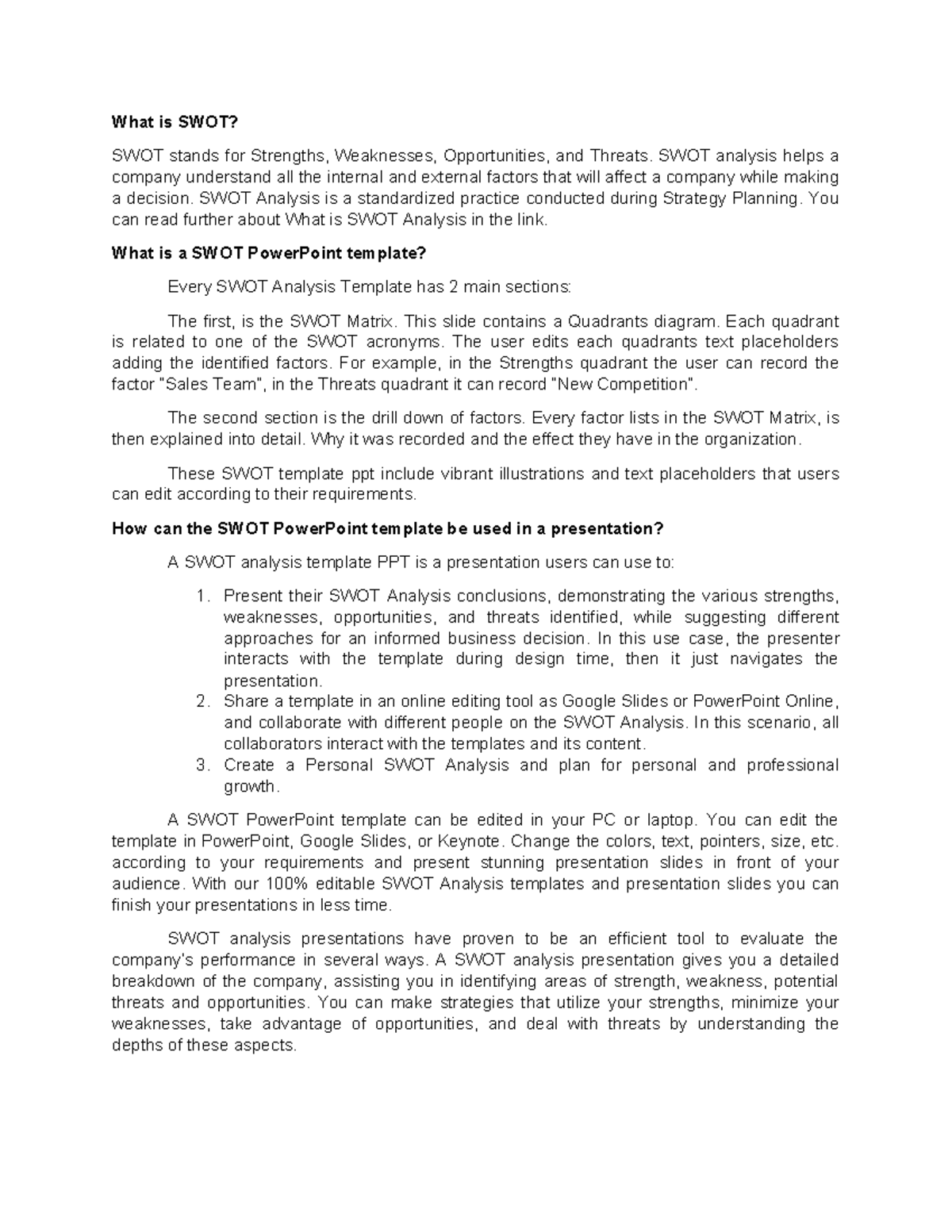 SWOT Analysis Notes: Understanding Strengths, Weaknesses, Opps ...