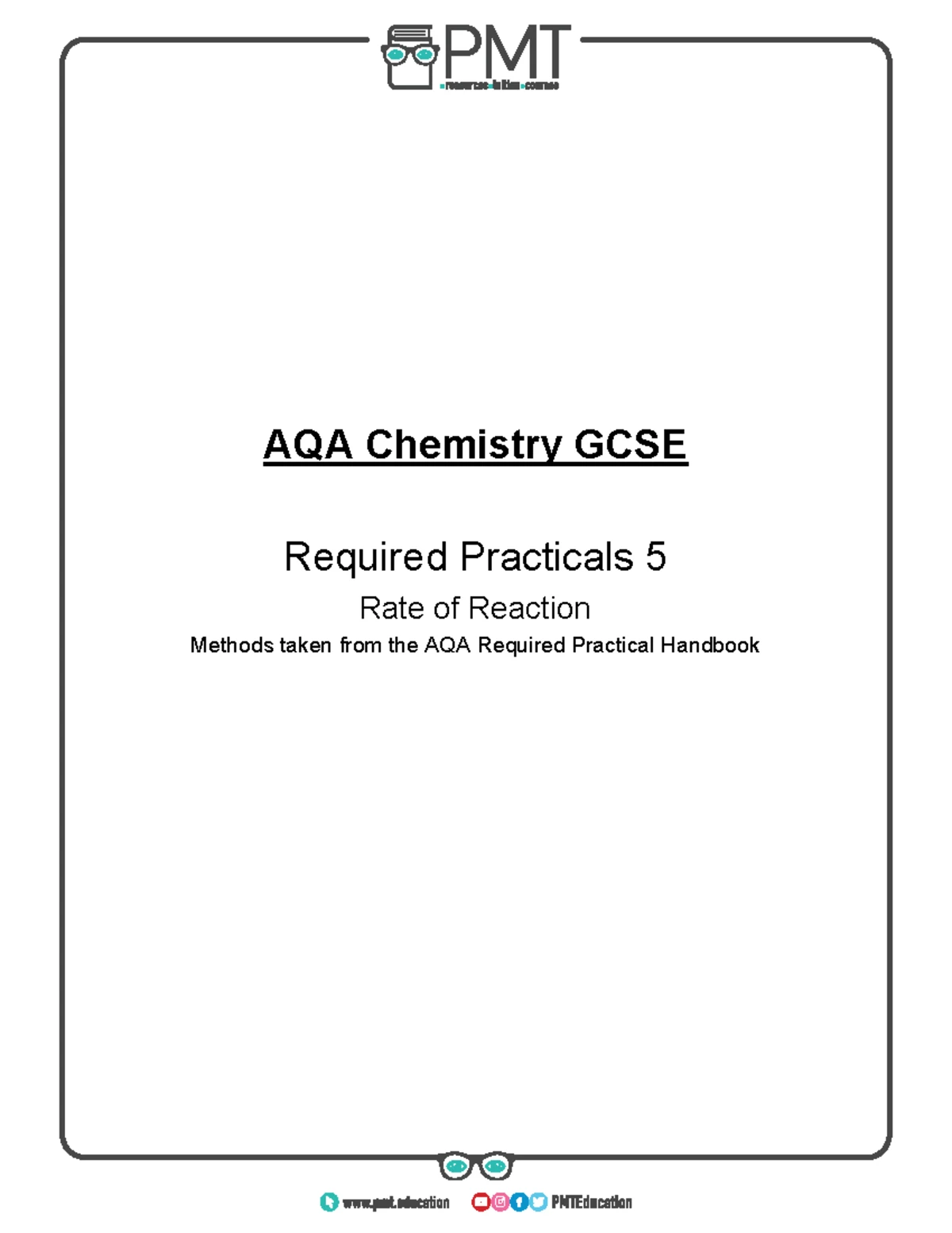 RP 8 - Water Purification - AQA Chemistry GCSE Required Practical 8 ...
