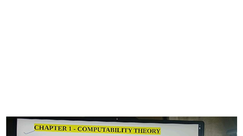 CHAPTER 1: COMPUTABILITY THEORY - Solvable vs Unsolvable Problems - Studocu