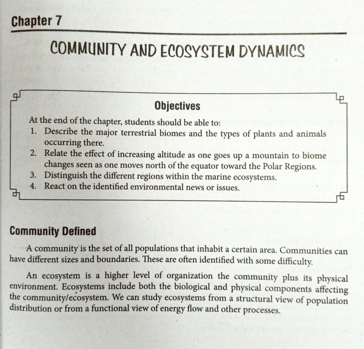 Chapter 7: Dynamics of Communities and Ecosystems - Studocu