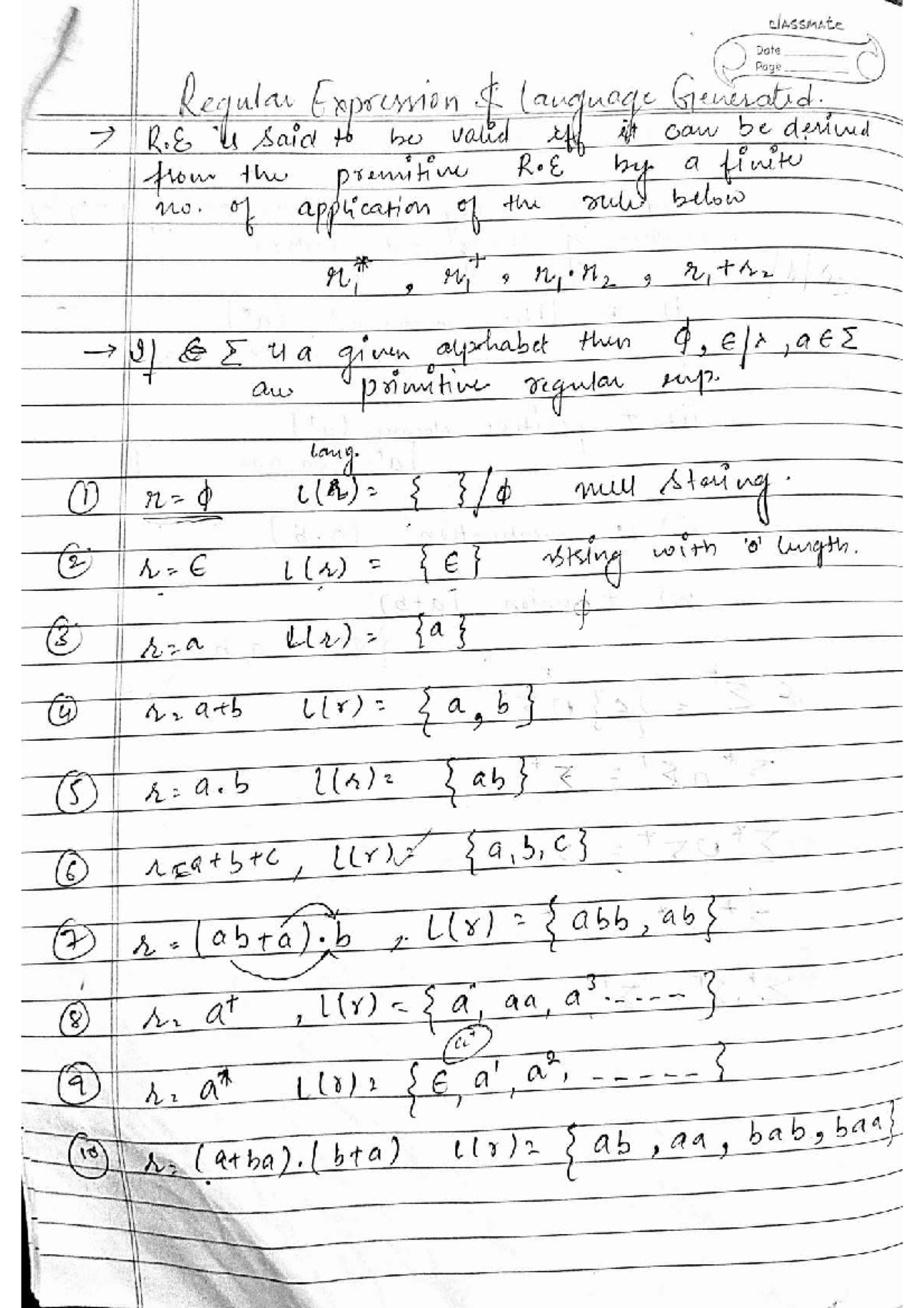 Unit 2: Extra Regular Expressions & Precedence Rules (R.E) - Studocu
