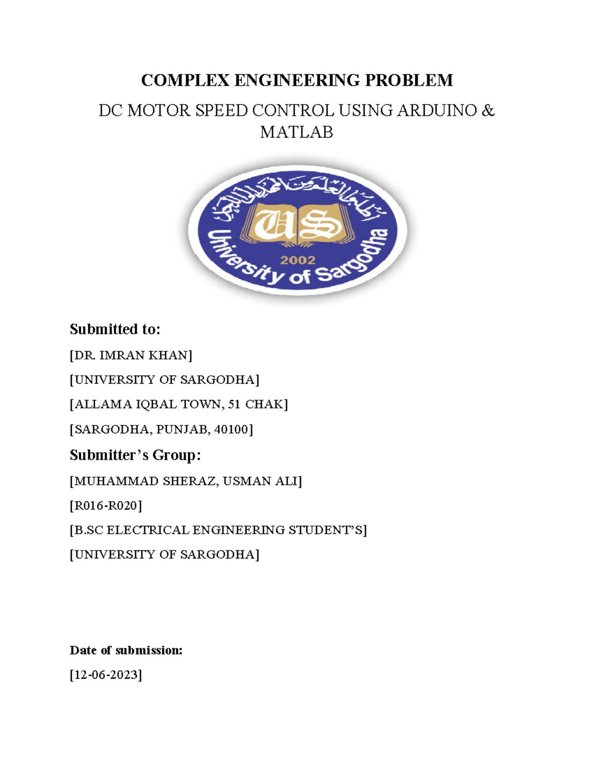 DC Motor Speed Control Using Arduino & MATLAB in B.Sc Electrical ...