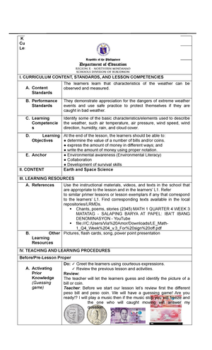 Science 4 Q4 Module 4 - IMPORTANTS OF WEATHER INSTRUMENT - Science Quarter 4 - Module 4 Weather ...