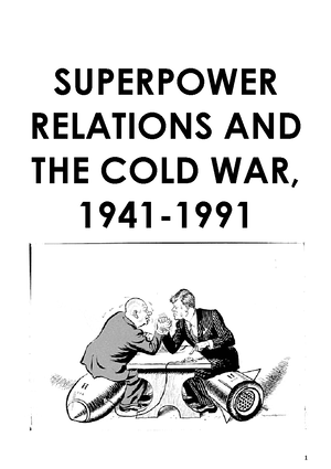 Cold War Revision Guide - Superpower Relations and the Cold War 1945-72 ...