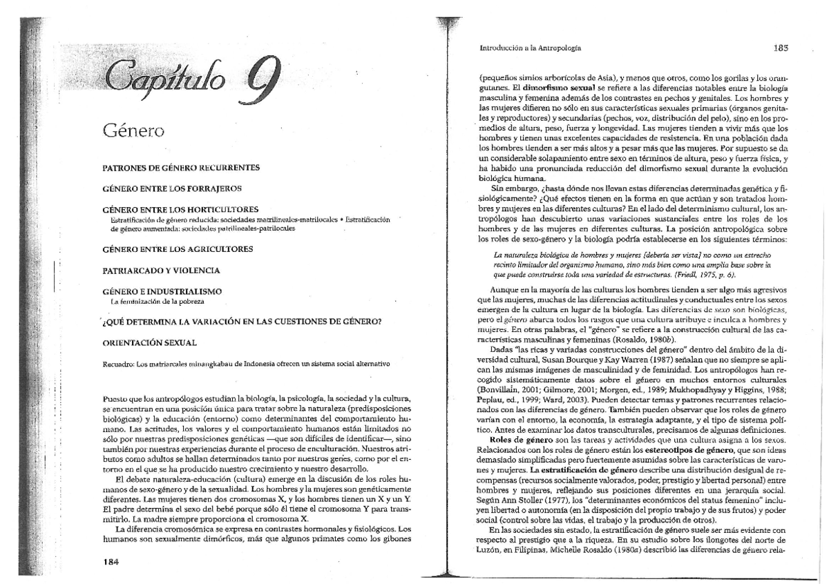 08 Kottak Género - Antropología - Studocu