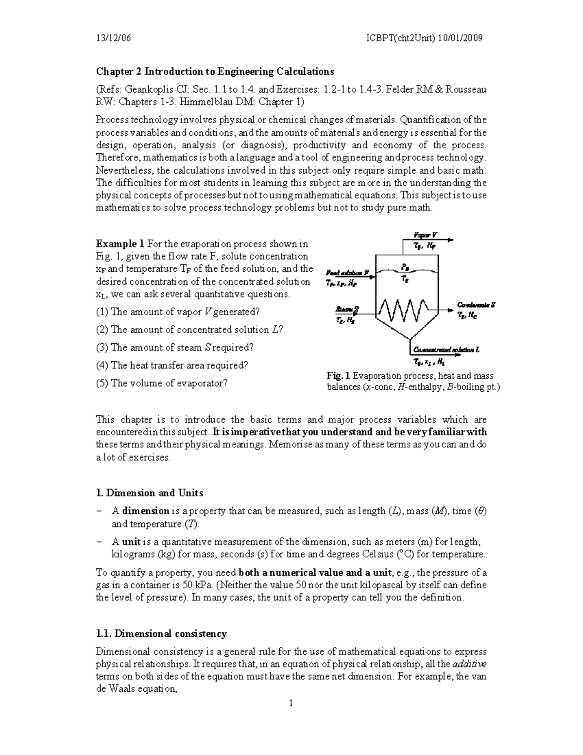 ICBPT(cht2Unit) Chapter 2: Intro to Engineering Calculations and Units ...